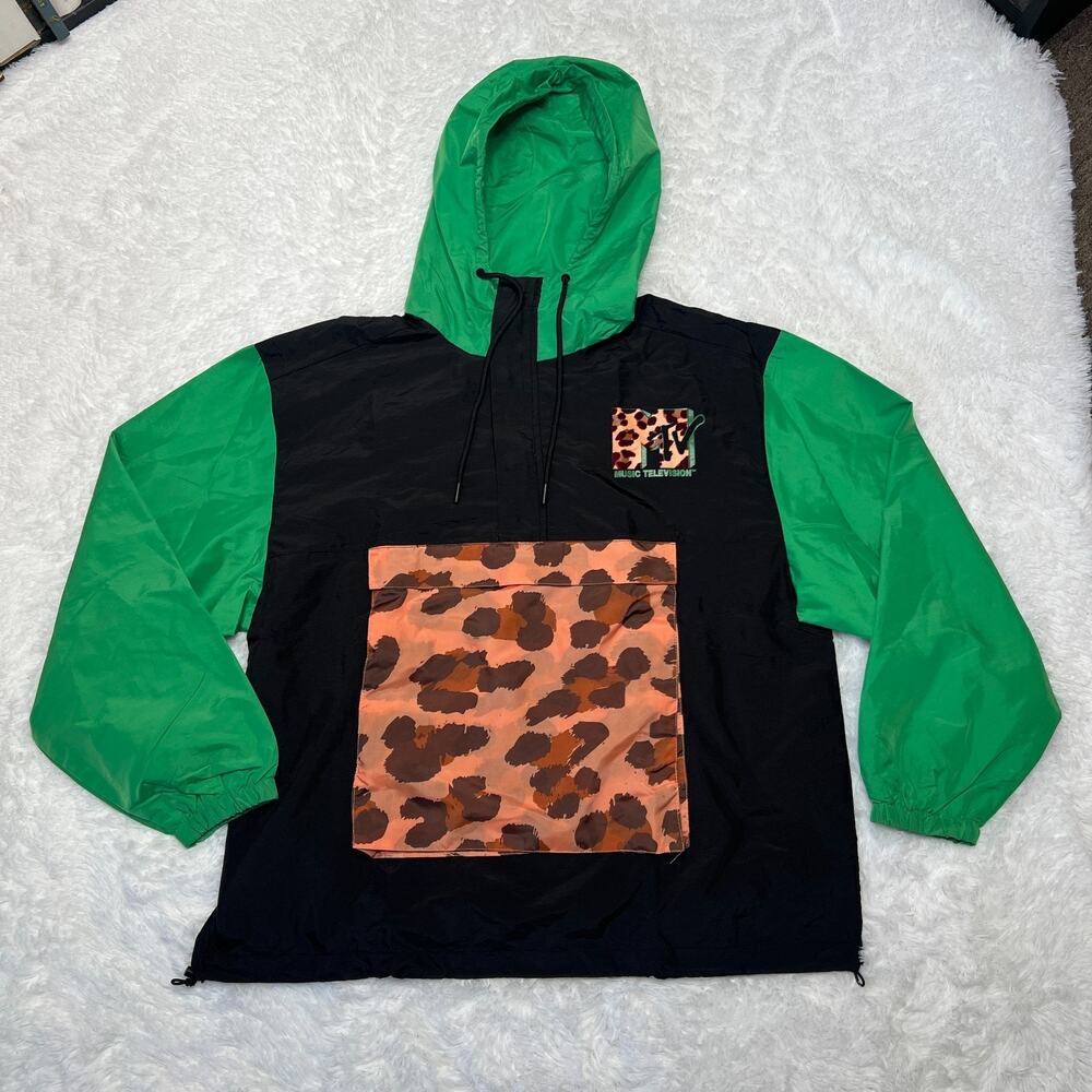 Dumbgood X Mtv Mens Colorblock Jacket Cheetah - Gem